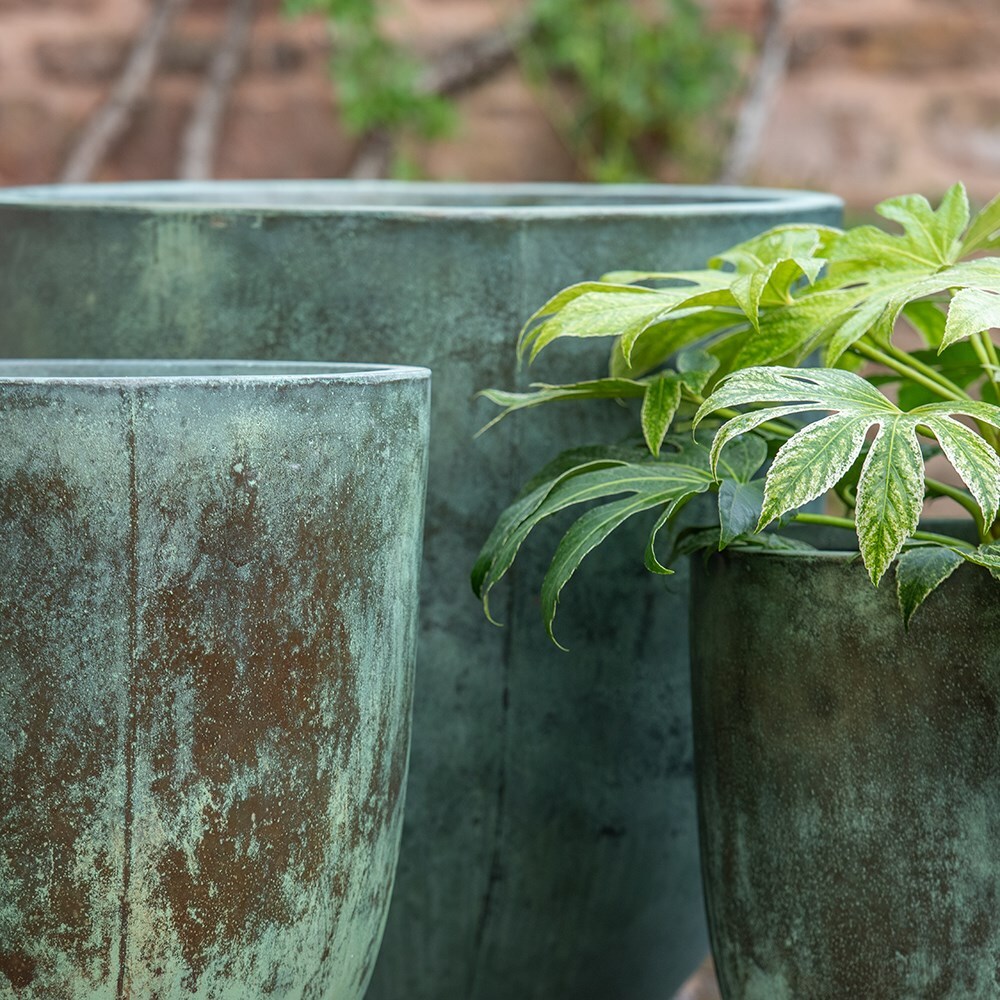 Buy Drop planter - verdigris