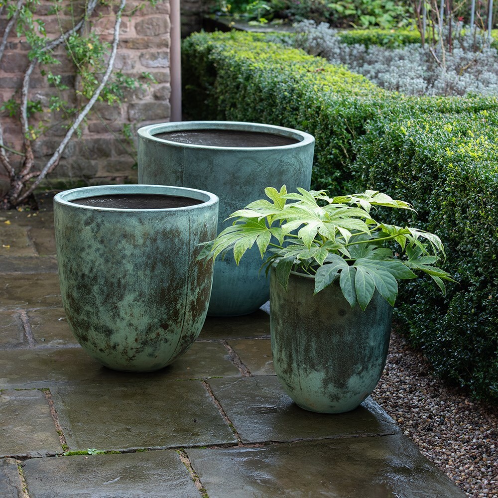 Buy Drop planter - verdigris