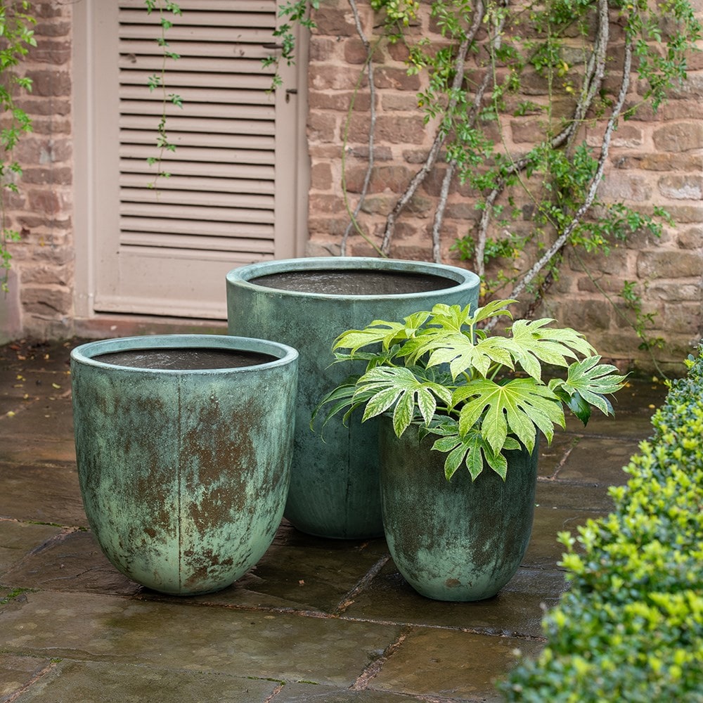 Buy Drop planter - verdigris