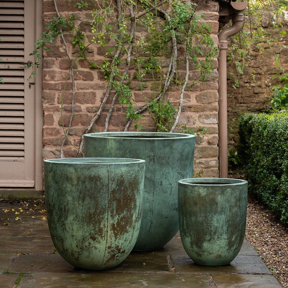 Buy Drop planter - verdigris