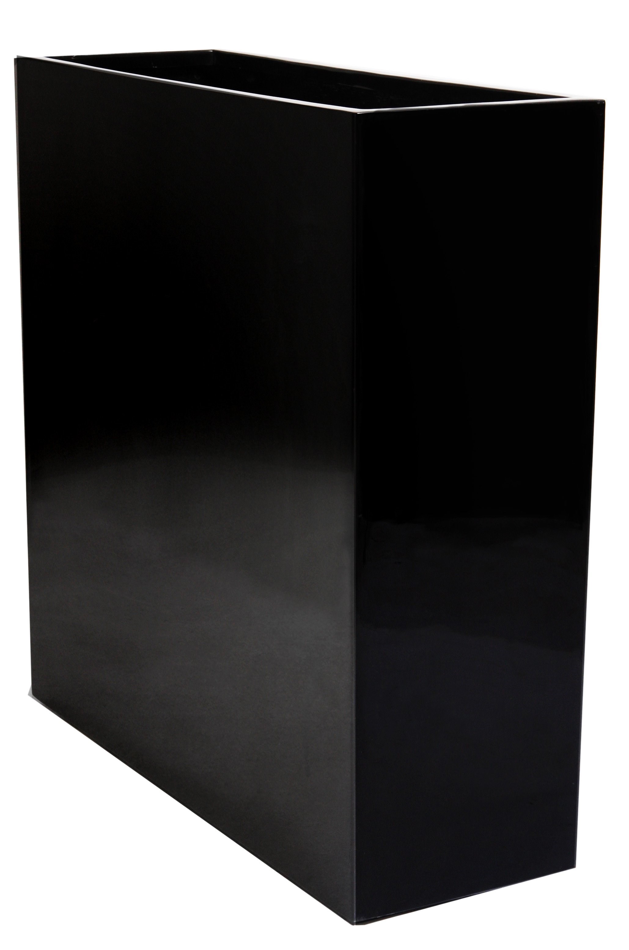 Buy 60cm Matt Black Fibreglass Tall Trough Planter: Delivery by Primrose