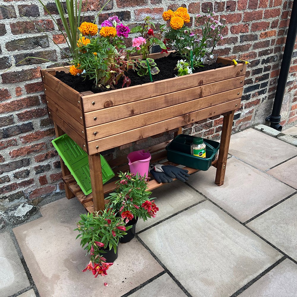 Buy Peakes Redwood Raised Vegetable Trough Planter: Delivery by Primrose