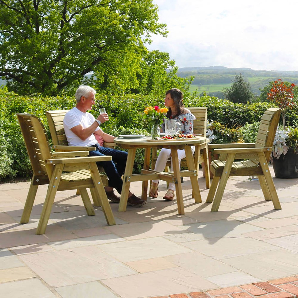 Buy Freya Round Table & Chairs Dining Set: Delivery by Primrose