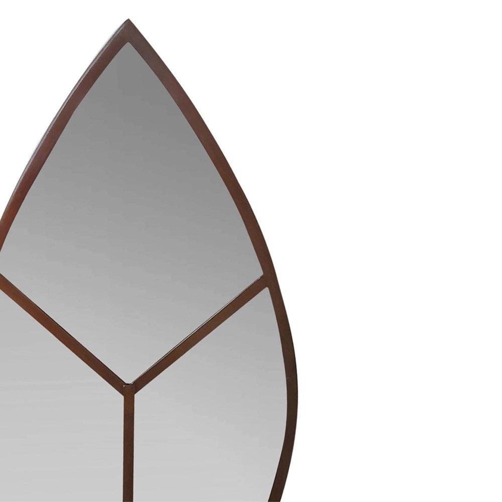 Buy Outdoor Leaf Arch Mirror in Natural Rust | H90cm W50cm: Delivery by ...