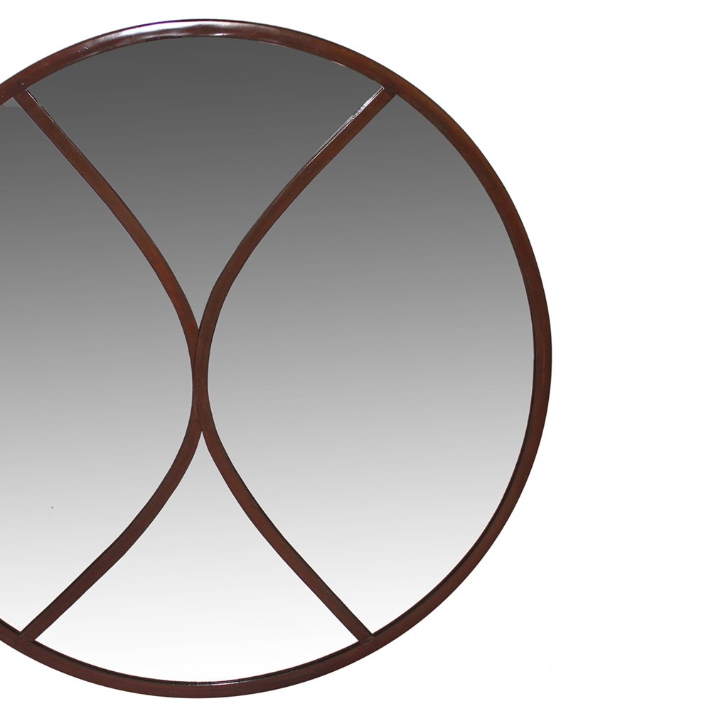 Buy Outdoor Circular Mirror in Natural Rust | 90cm: Delivery by Primrose