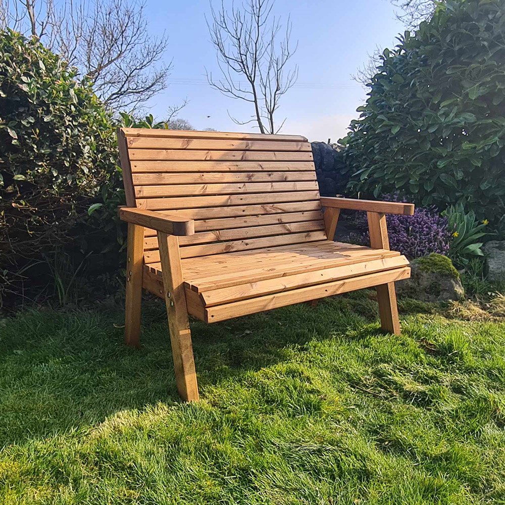 Buy Valley Two Seater Wooden Garden Bench: Delivery by Primrose