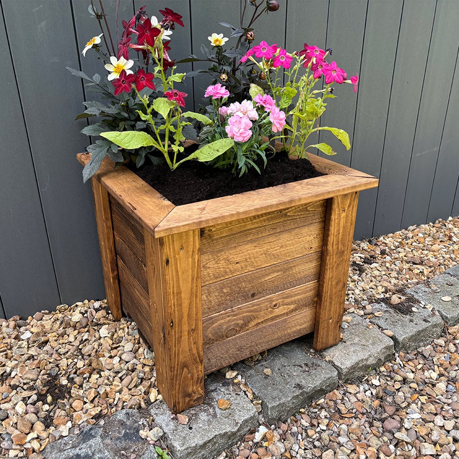 Buy Prestbury Natural Wooden Raised Square Planter: Delivery by Primrose