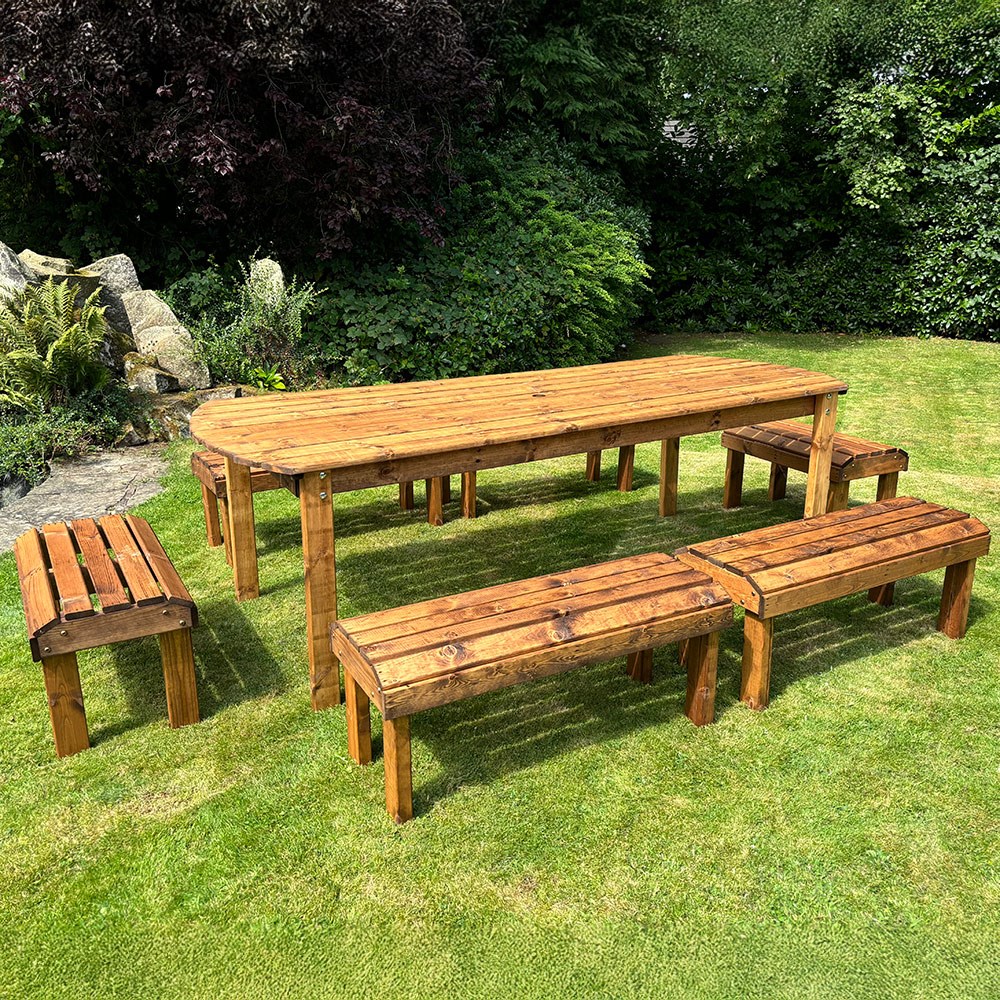 Buy W400cms | Knights Table Set | 10 Seater | Wood: Delivery by Primrose