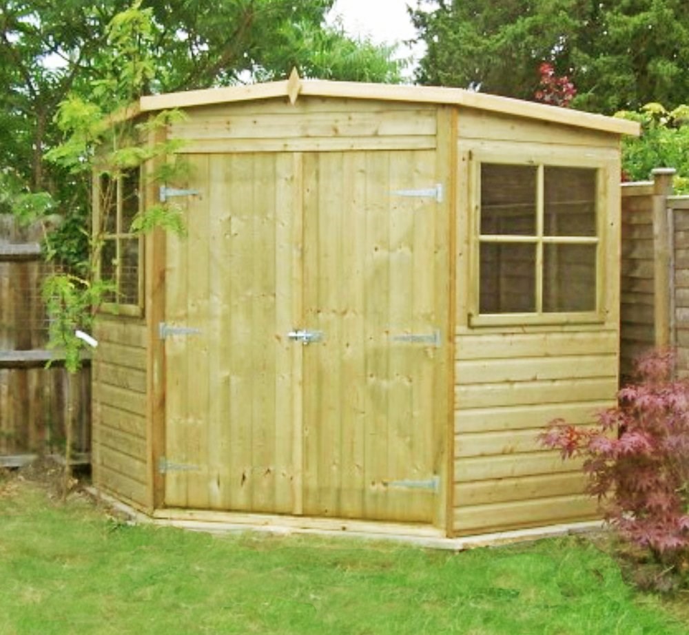 Buy Corner Shed 7 x 7 Pressure Treated: Delivery by Primrose