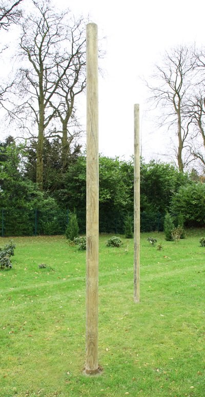 Buy 13ft 1\ / 4m Wooden Shade Sail Pole with Eyebolt Screw - 12cm ...