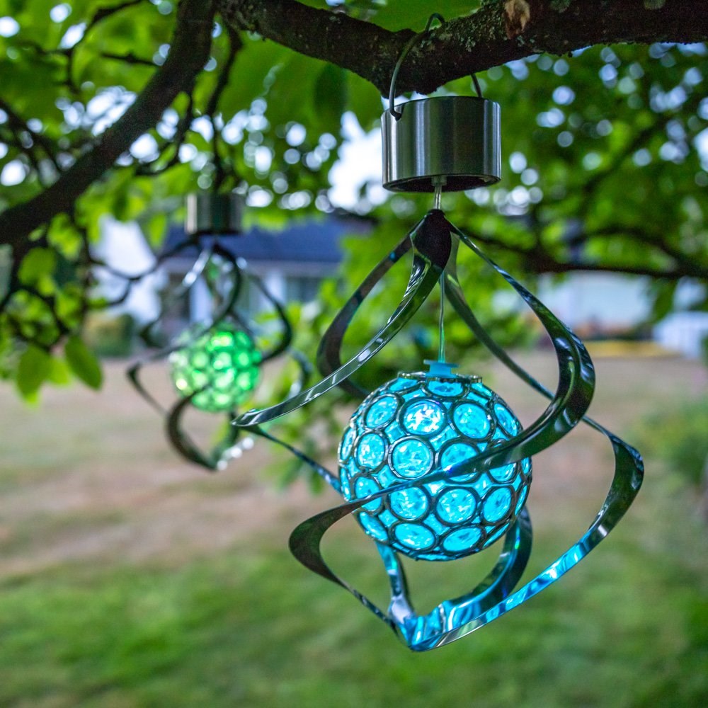 Buy Hanging Solar Wind Spinner Colour Changing Light by Solaray ...