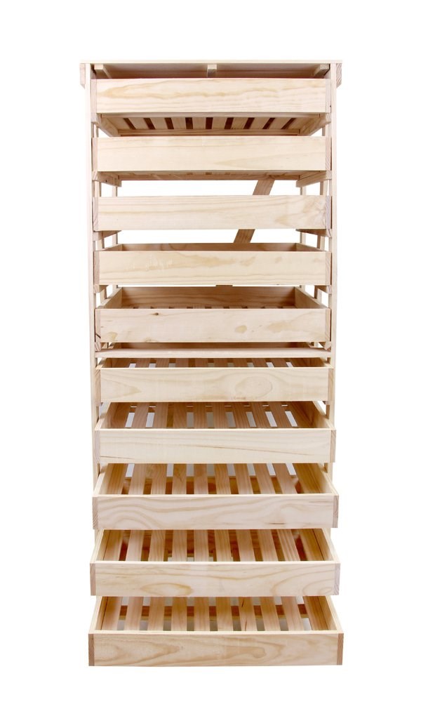 Buy 10 Drawer Wooden Apple Storage Rack H156cm x W60cm x D55cm by ...